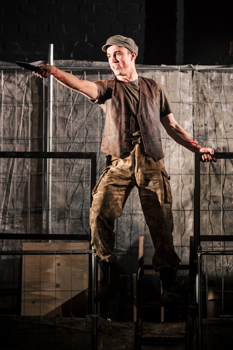 Jake Phillips Head in "Mother Courage and her Children" at Southwark ...
